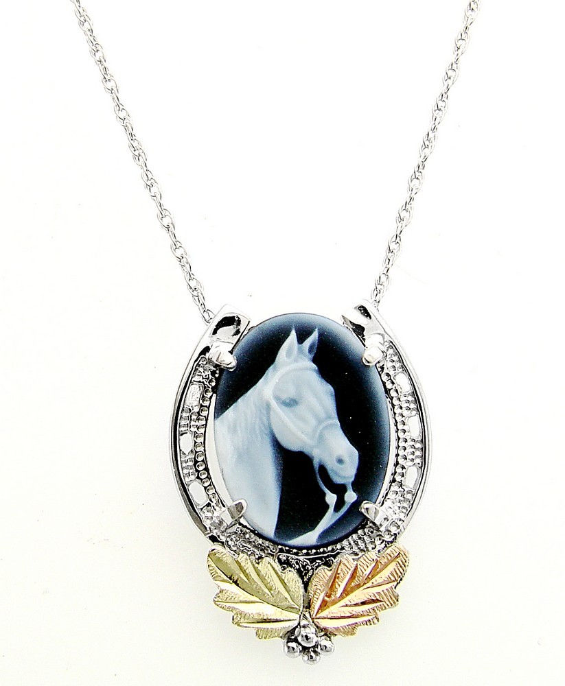 Horse cameo necklace store