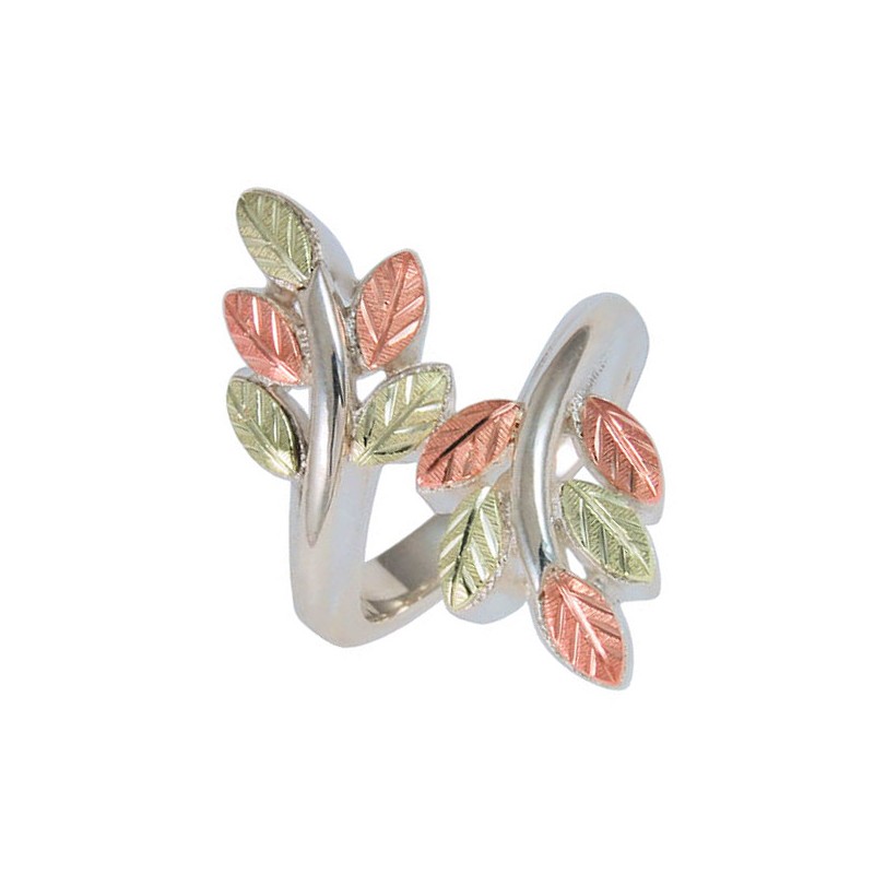 Black Hills Gold Leaf Bypass Ring in Sterling Silver - BlackHillsGold ...